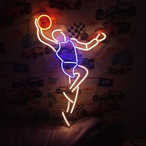 Basketball Player Neon Sign, Basketball Neon Light, Neon Basketball ...
