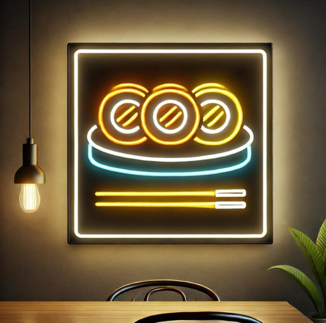 Sushi Neon Sign, Sushi Sign, Sushi Neon Light, Neon Sign Sushi, Sushi ...