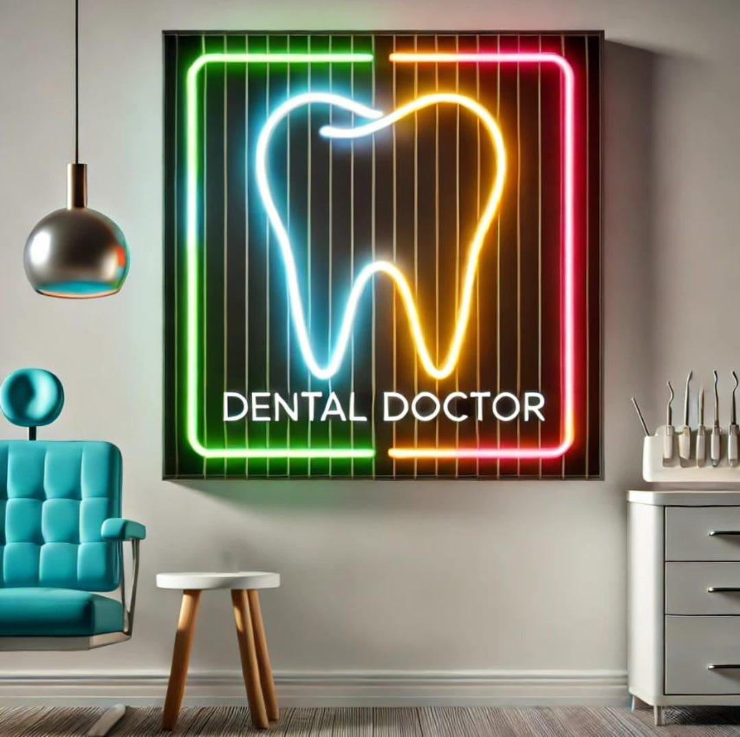 Dental Doctor Neon Sign, Dental Clinic Neon Sign, Dentist Neon Signs ...