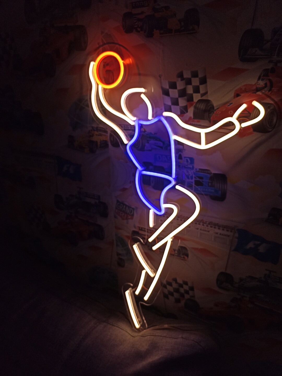 Basketball Player Neon Sign, Basketball Neon Light, Neon Basketball ...