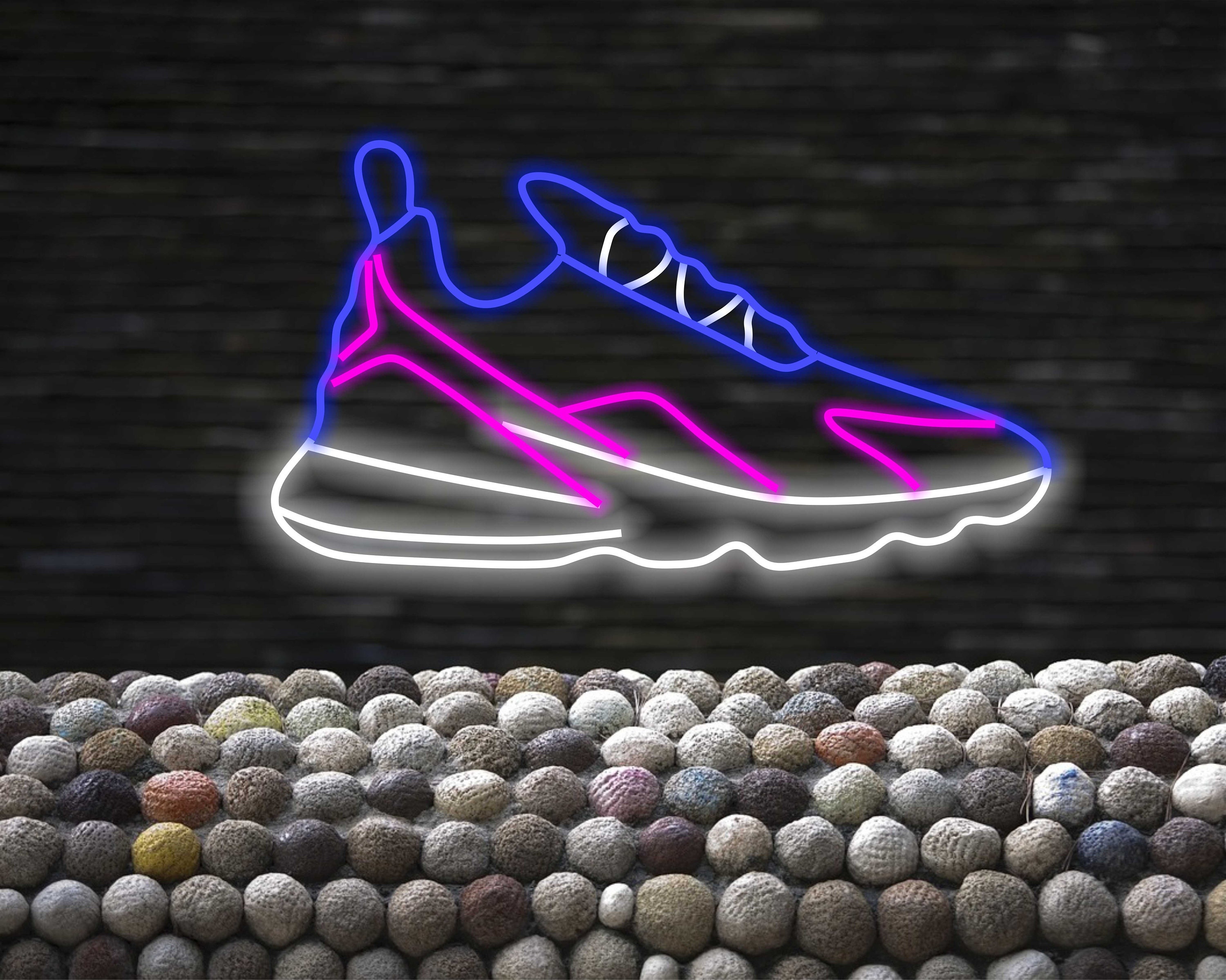 Neon Sport Shoe Sign, Sneaker Neon Sign, Neon Sports Shoe Signage ...