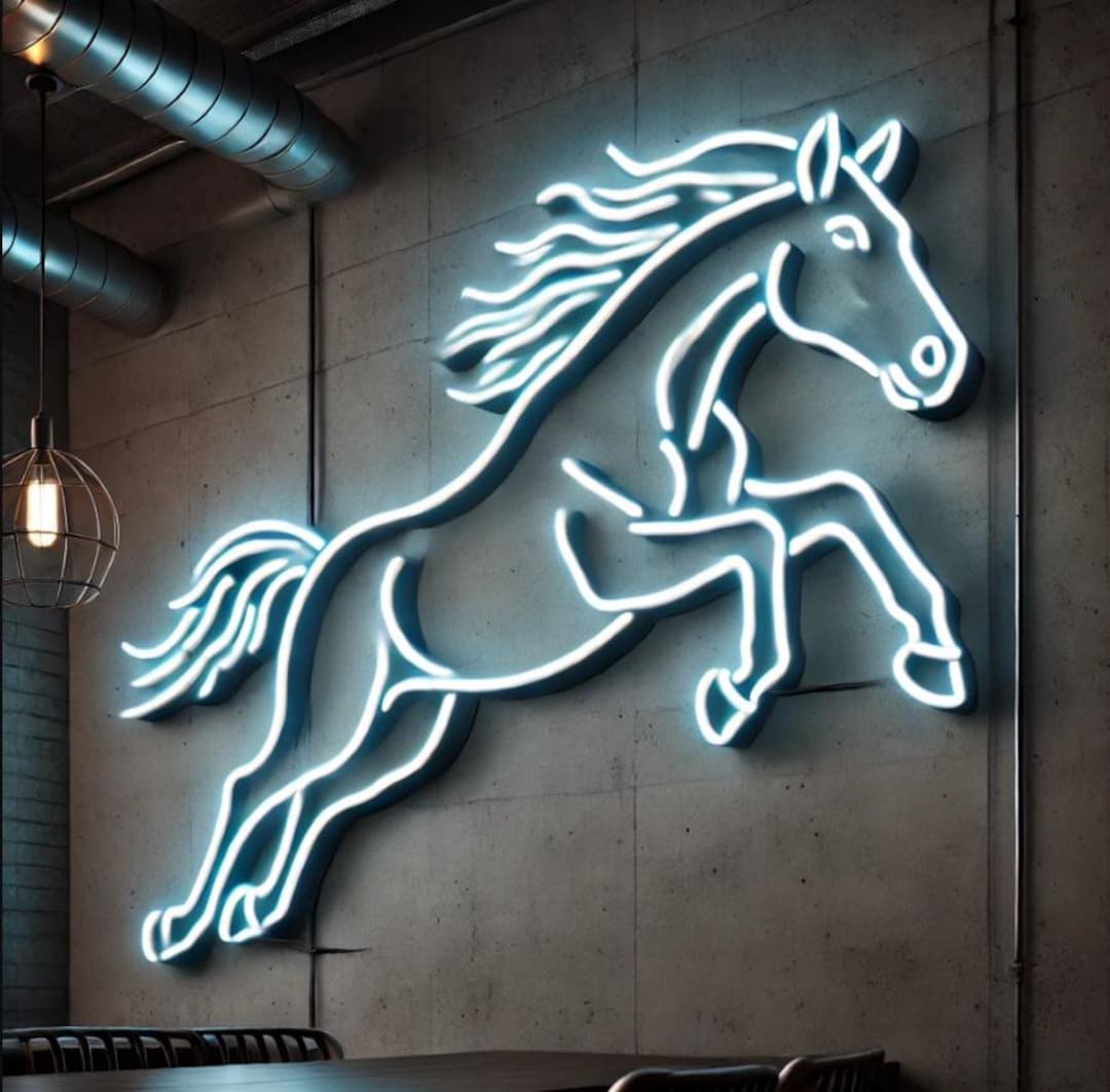 Horse Neon Sign, Horse Neon Light, Neon Horse Sign, Horse-shaped Neon ...
