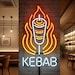 Kebab Neon Sign, Neon Doner Sign, Neon Vertical Rotating Shawarma Sign ...