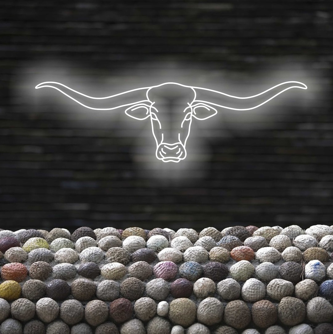 Bull Neo Headn Sign, Cowboy Neon Light, Rodeo Neon Sign, Western-themed ...