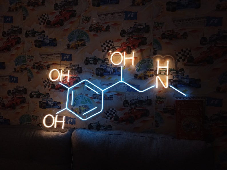 Molecule Neon Sign, Molecule Neon Light, Molecular Model Neon Light ...