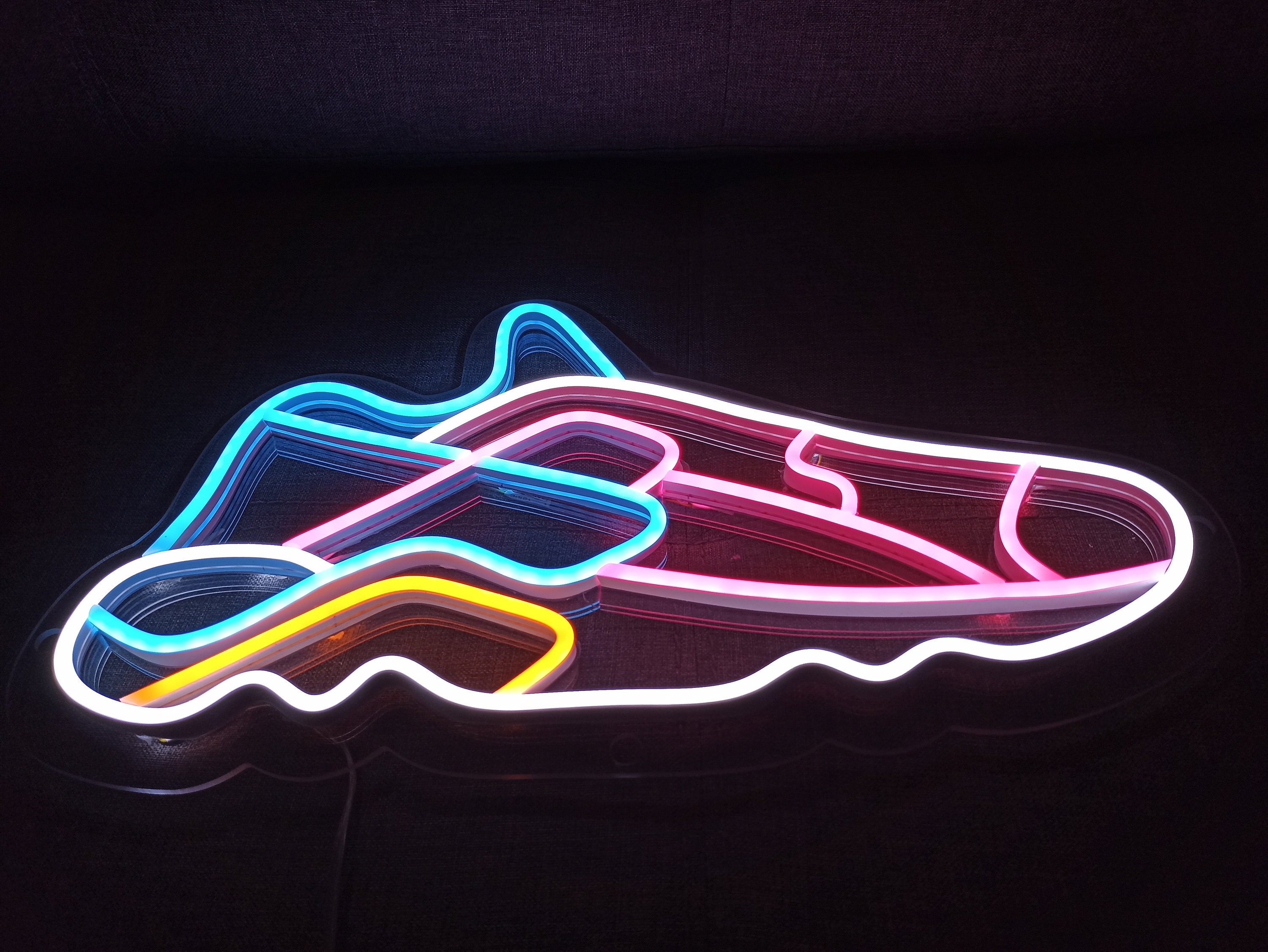 Sneaker Neon Sign, Led Light Sport Shoe Neon Sign, Neon Streetwear Shoe ...