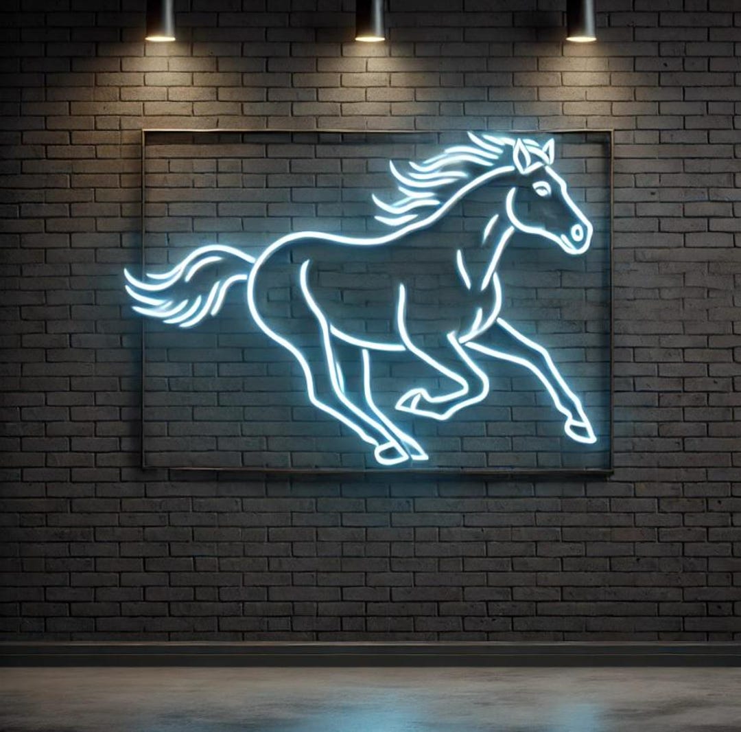 Horse Neon Sign, Horse Neon Light, Neon Horse Sign, Horse-shaped Neon ...