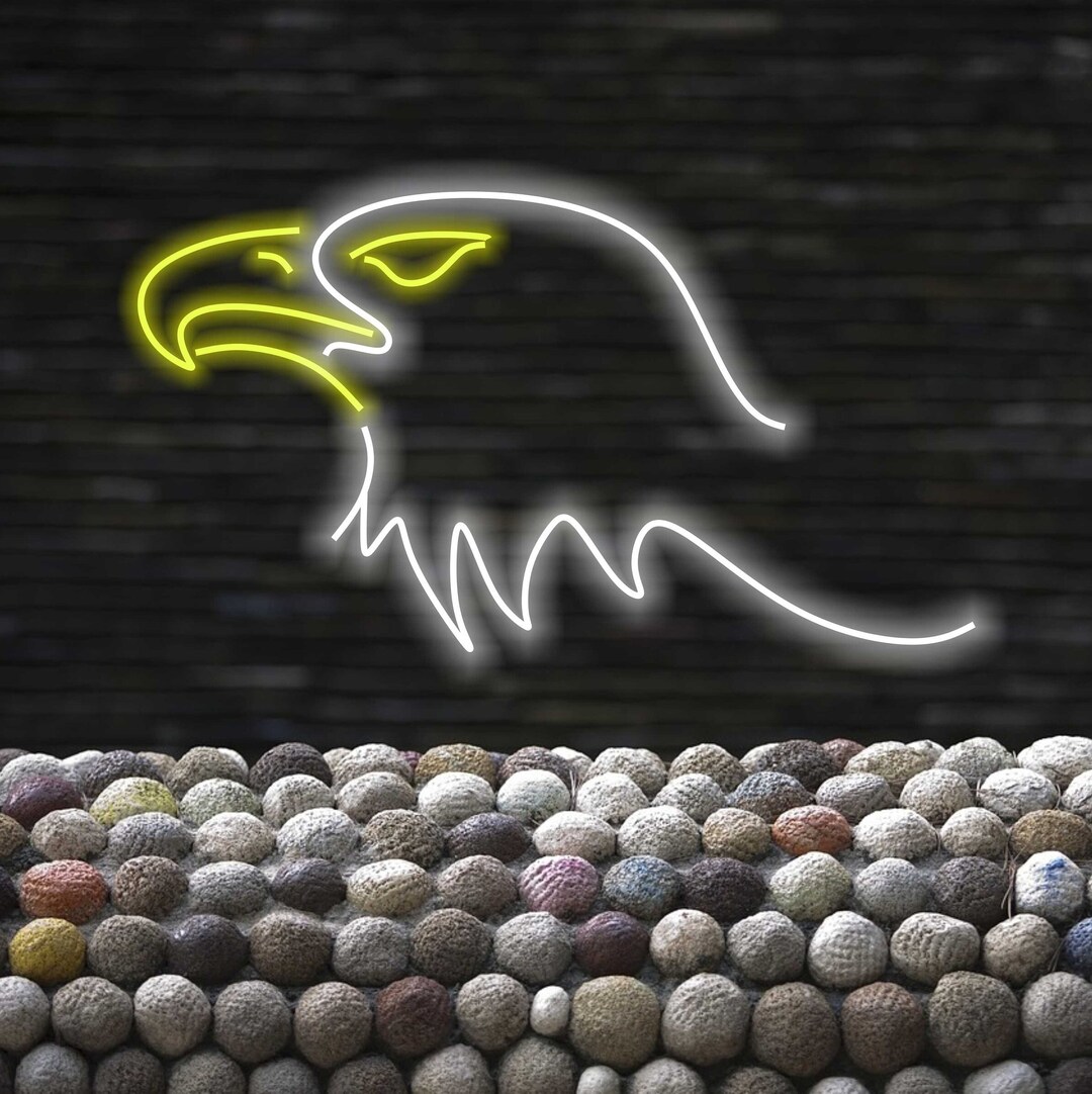 Neon Eagle, Eagle LED Sign, Neon Bald Eagle, Predatory Bird Neon Sign ...