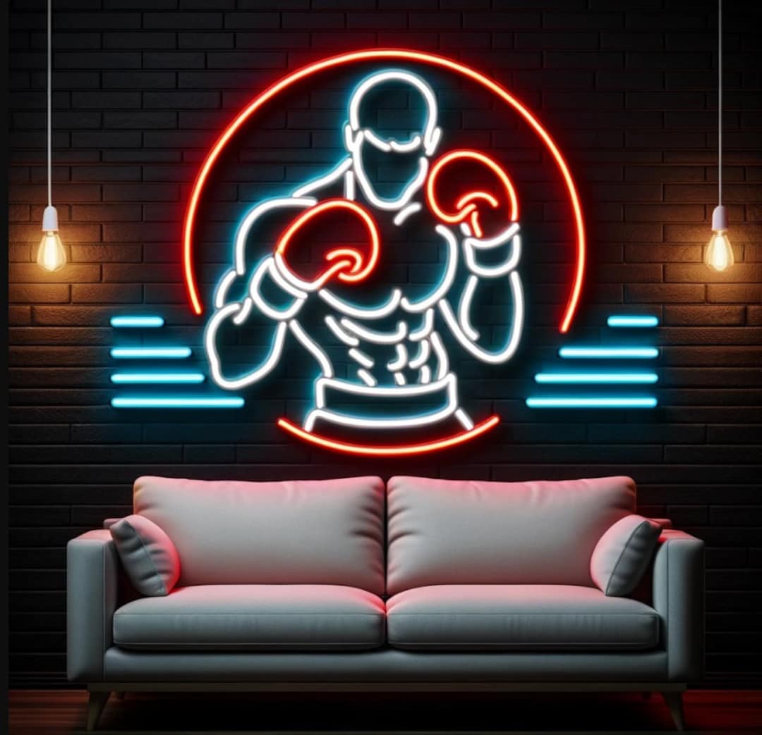 Boxing Neon Sign, Boxer Neon Sign, Neon Sign for Boxing Gym, Boxing ...