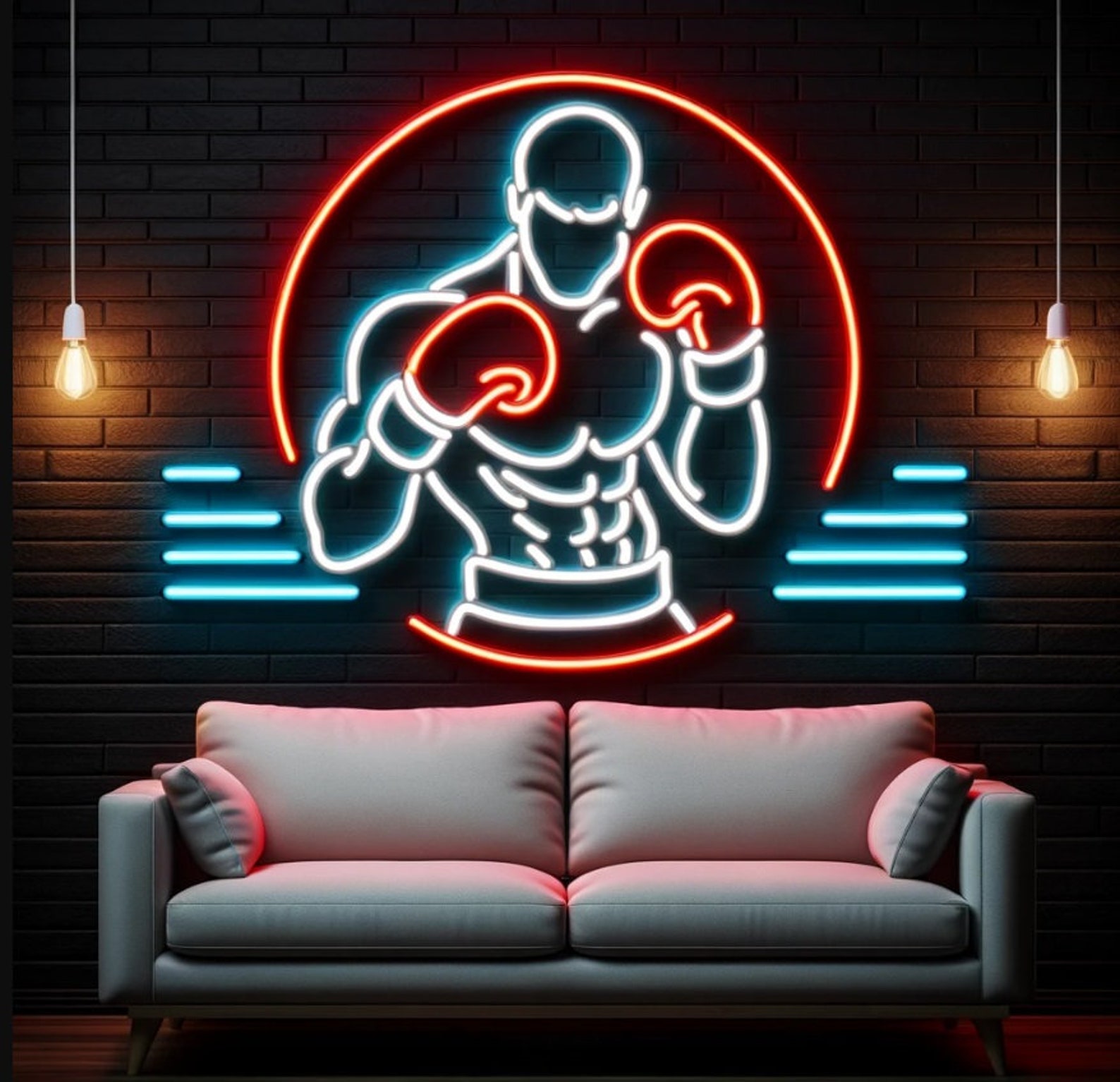 Boxing Neon Sign, Boxer Neon Sign, Neon Sign for Boxing Gym, Boxing ...
