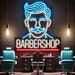 Barber Shop Neon Sign, Barber Pole Neon Light, Barbershop Neon Sign ...