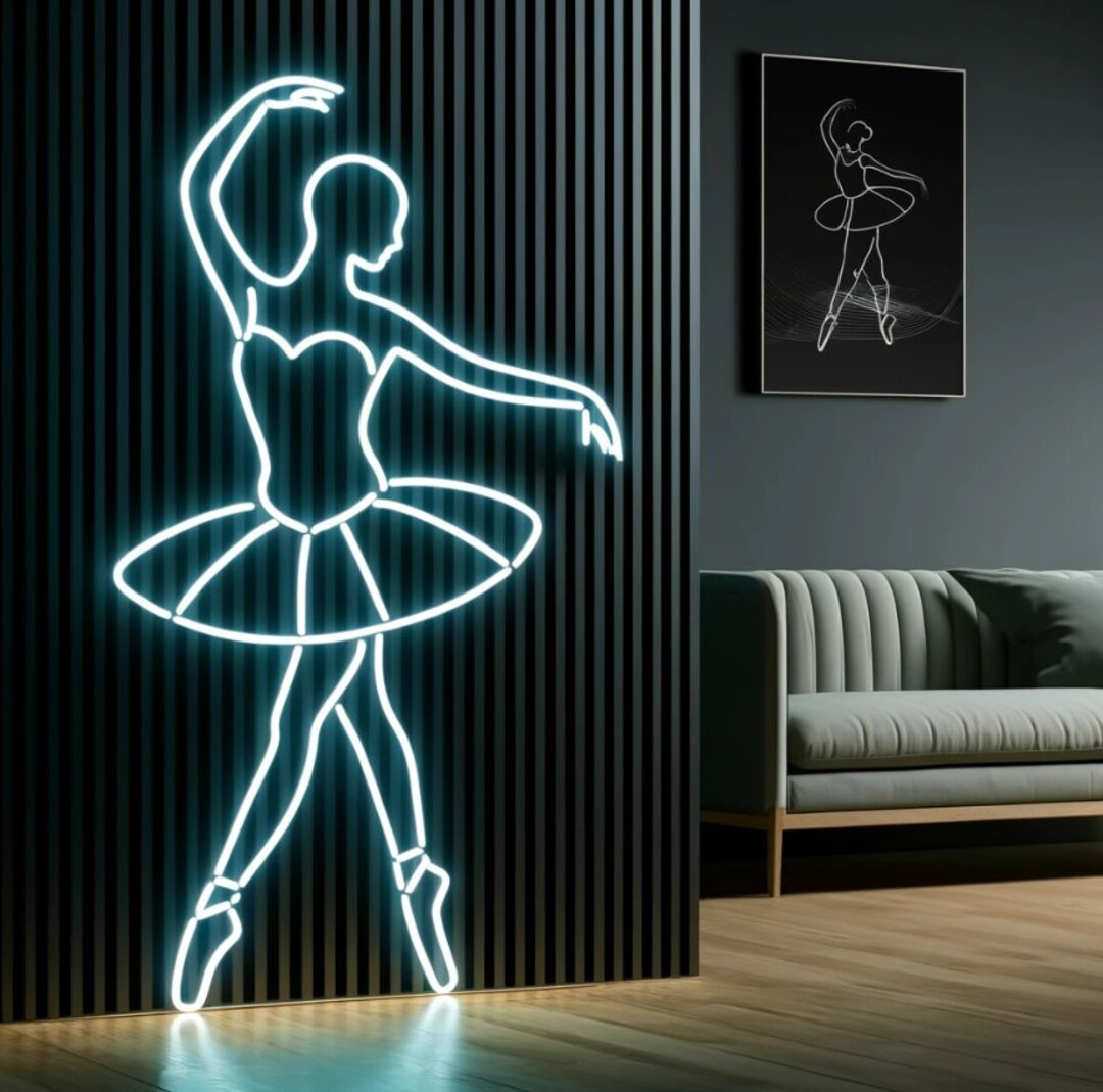 Neon Sign Ballerina, Ballet Dancer Neon Light, Ballet Dancer LED Sign ...