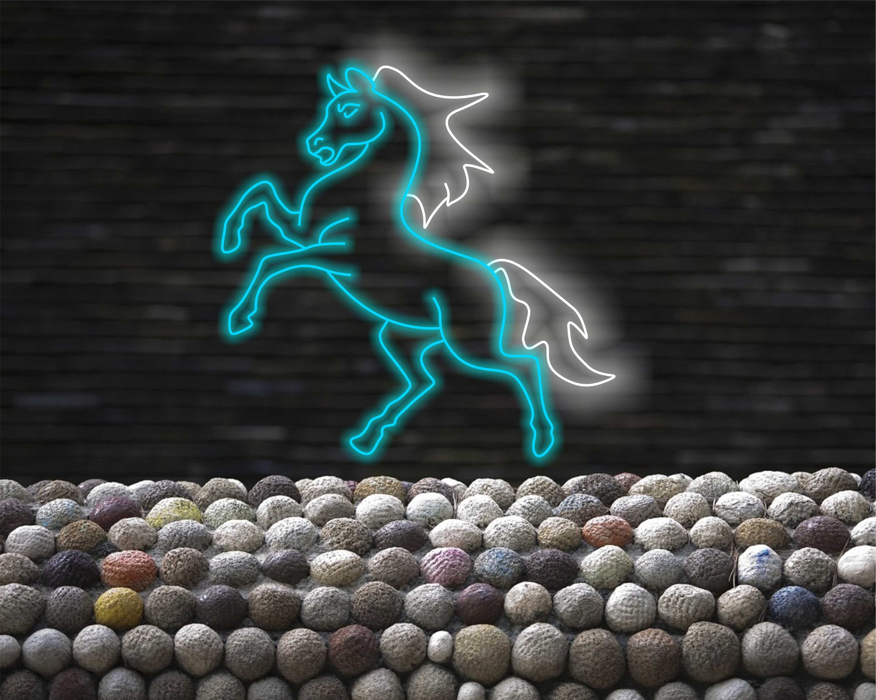 Neon Sign Horse, Neon Mustang Sign, Custom Neon Horse Sign, Horse LED ...