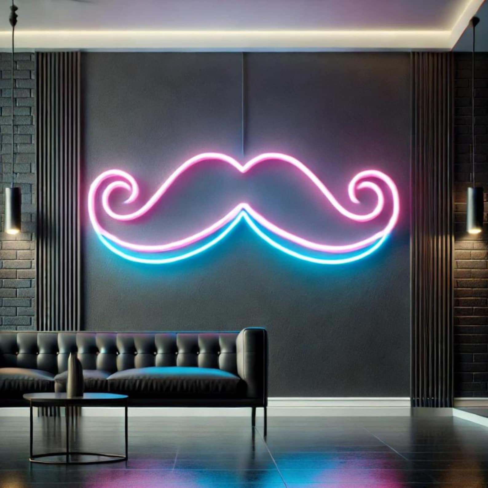 Mustache Neon Sign, Neon Sign Mustache, Mustache Neon Light, Mustache ...