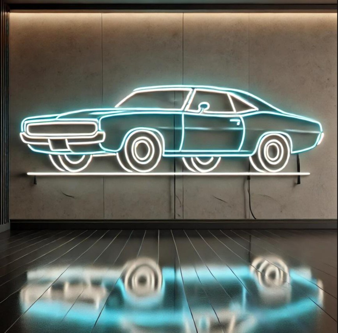 Car Neon Sign, Retro Car Neon Sign, Classic Car Neon Light, Neon Car ...
