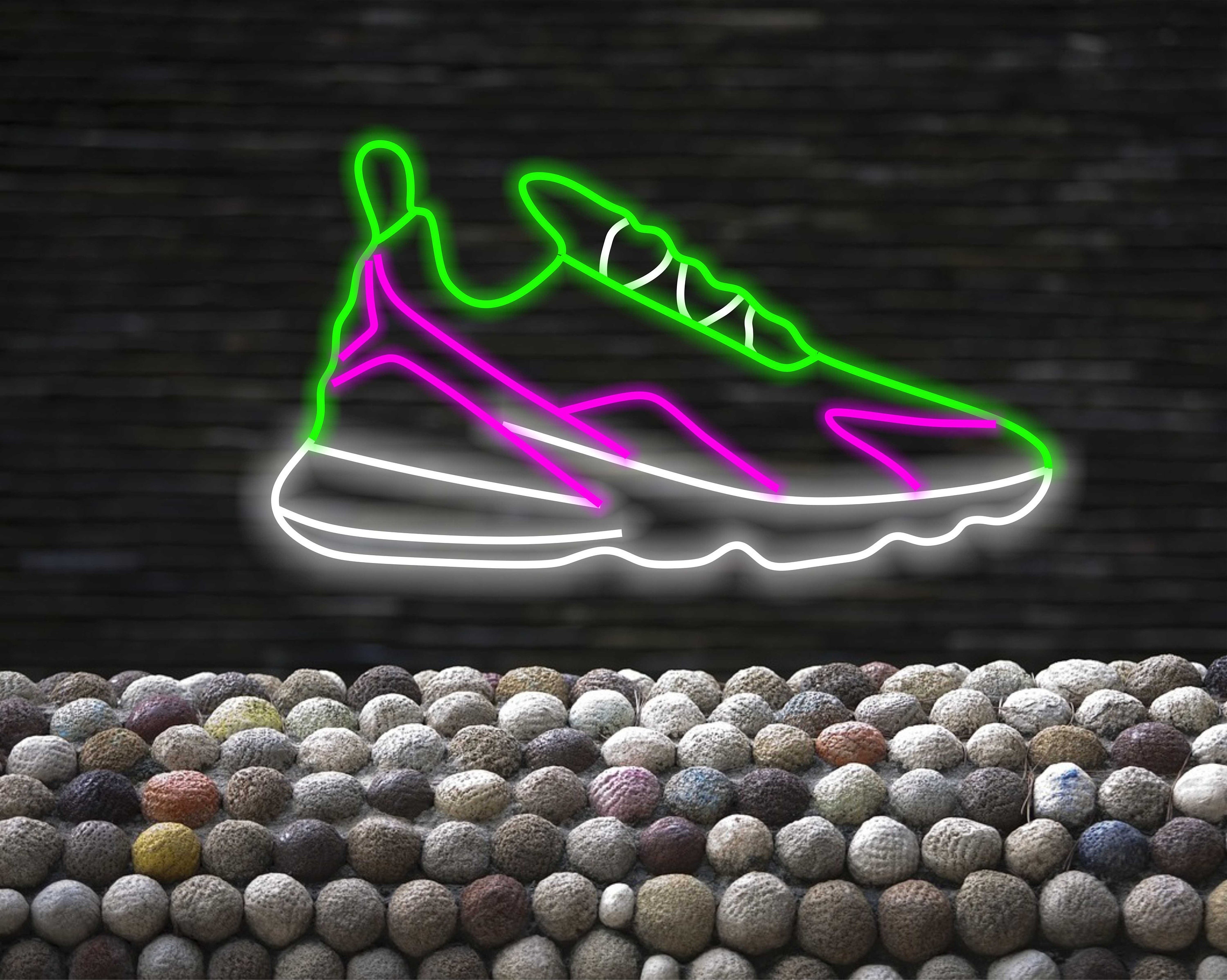 Neon Sport Shoe Sign, Sneaker Neon Sign, Neon Sports Shoe Signage ...