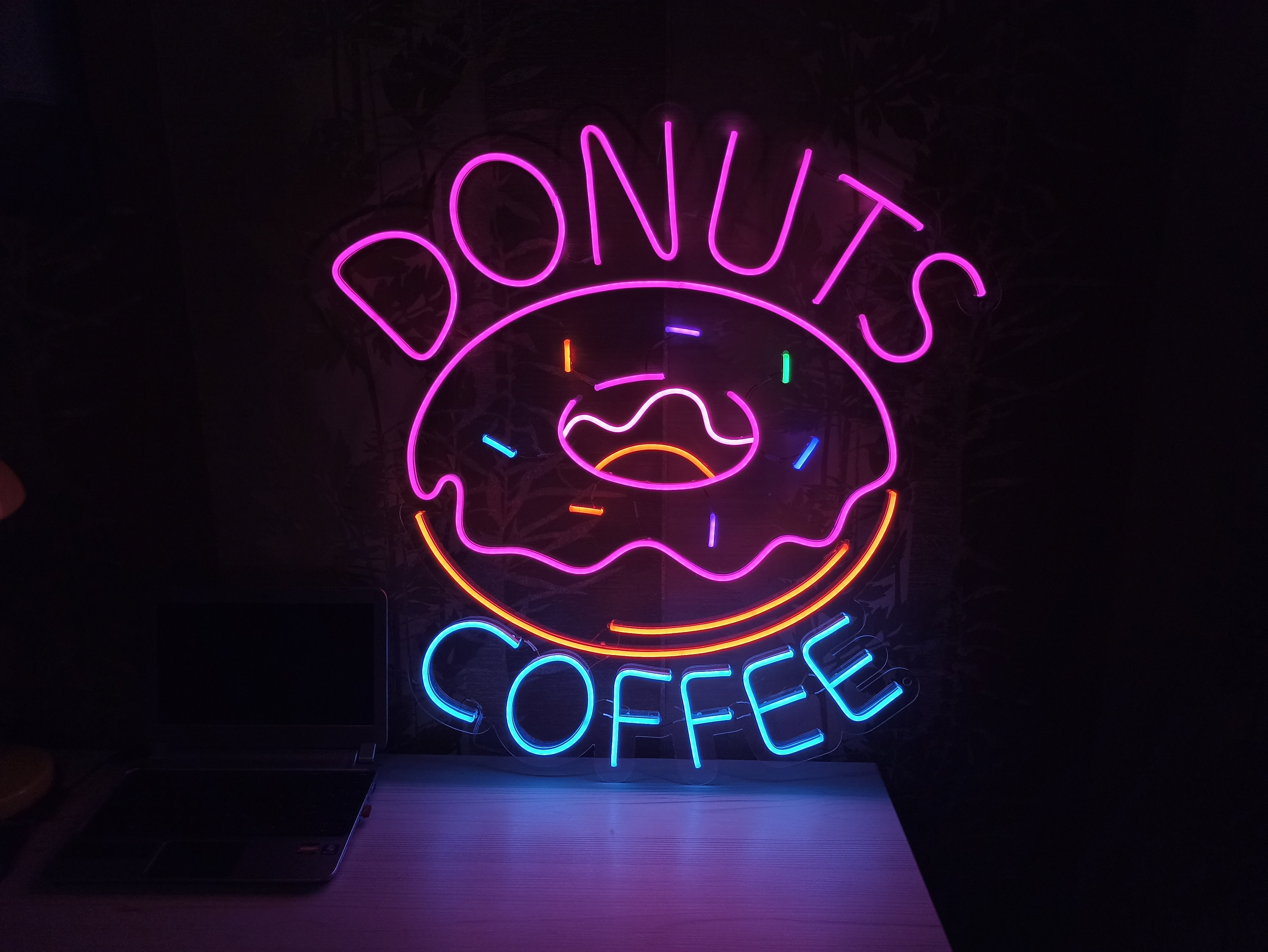 Neon Donut Sign Donut LED Food Neon Sign Donut Neon Sign - Etsy