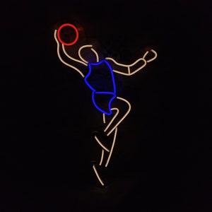 Basketball Player Neon Sign, Basketball Neon Light, Neon Basketball ...