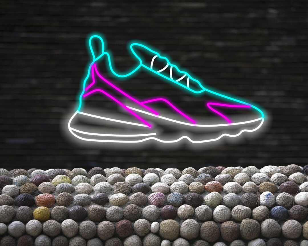 Neon Sport Shoe Sign, Sneaker Neon Sign, Neon Sports Shoe Signage ...