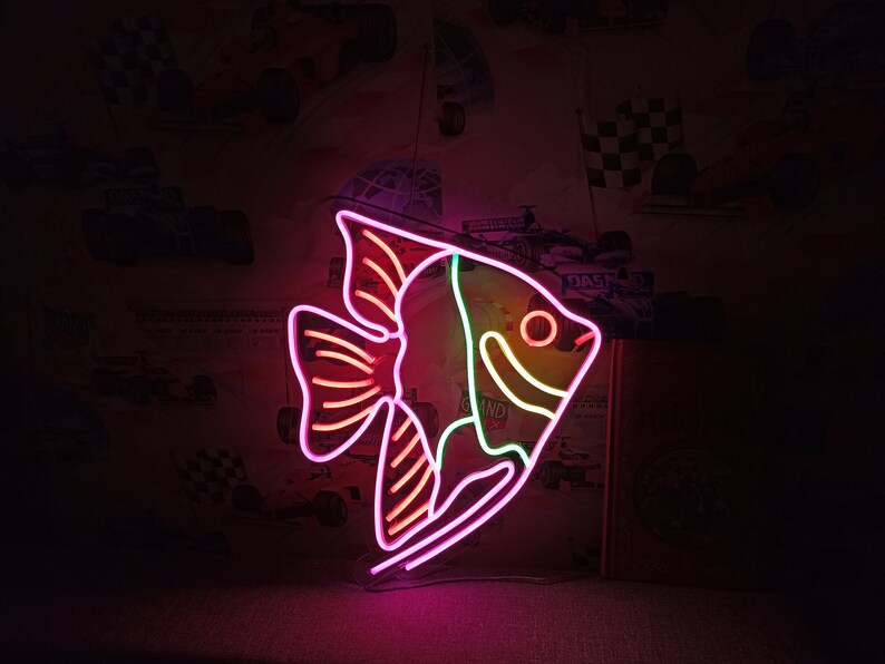 Neon Sign Tropical Fish, Tropical Fish LED Sign, Tropical Fish ...