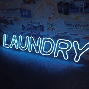Laundry Inscription Neon Sign, Washhouse Neon Sign, Laundry Text ...