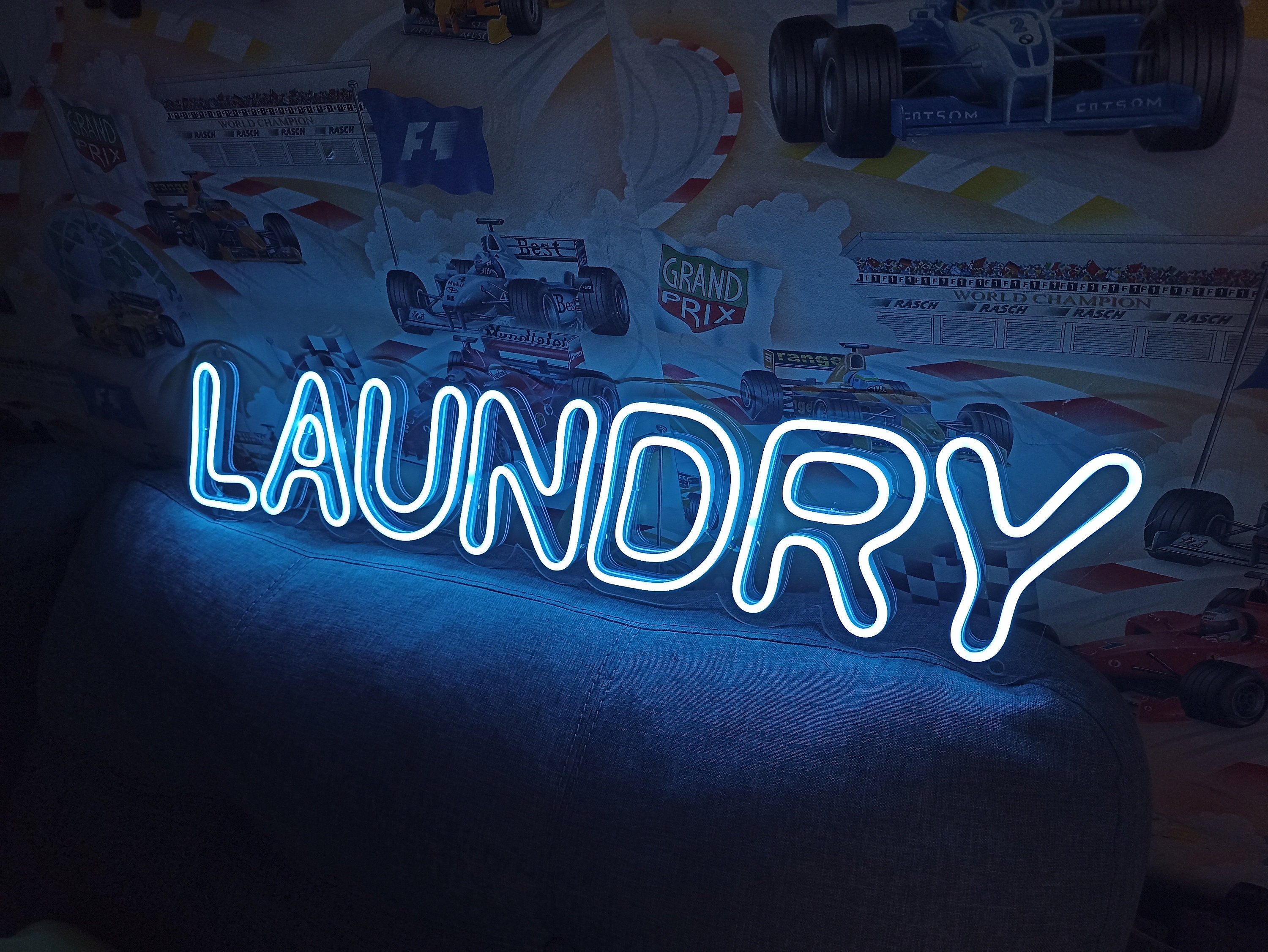 Laundry Inscription Neon Sign, Washhouse Neon Sign, Laundry Text ...