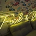 Food and Drink Neon Sign, Bar Neon Sign, Fast Food Neon Sign, Neon Glow ...