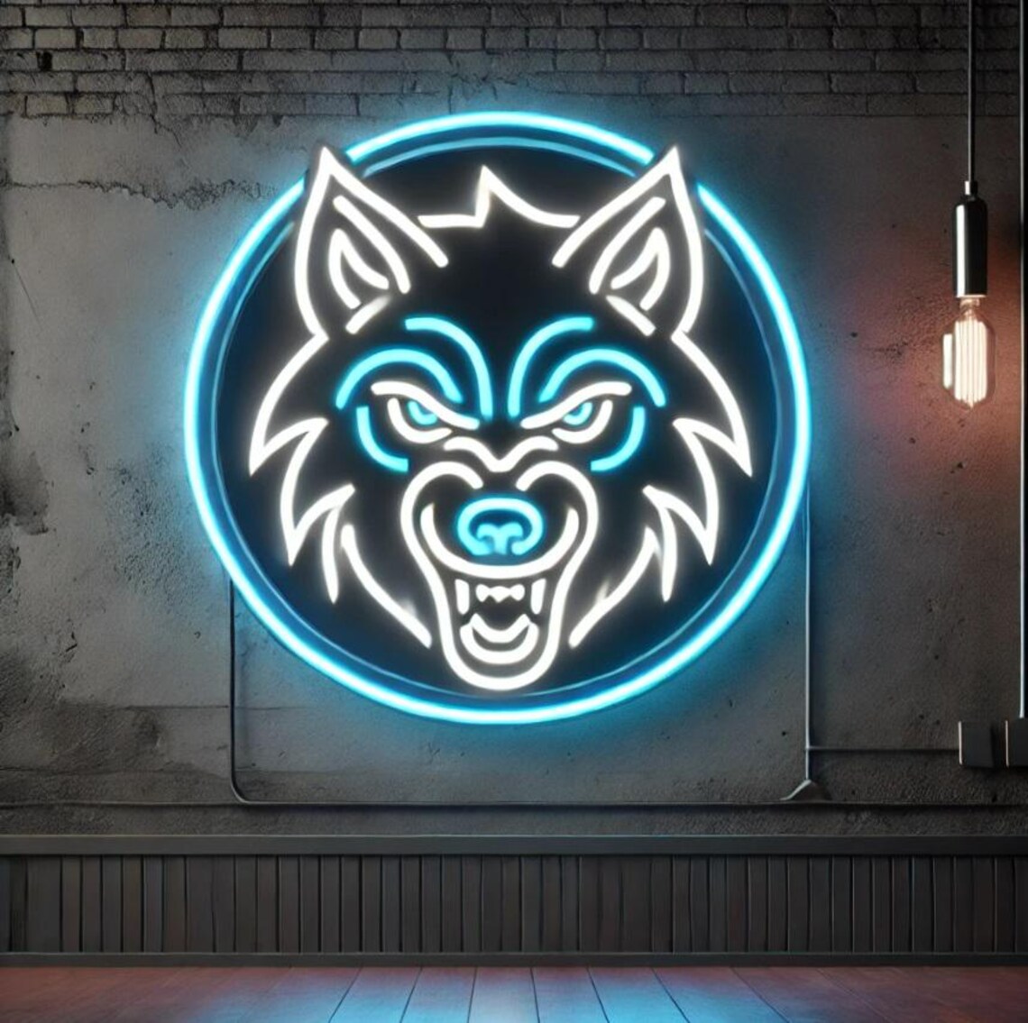 Neon Wolf Sign, Howling Wolf Neon Sign, Neon Wolf Light, Custom Neon ...