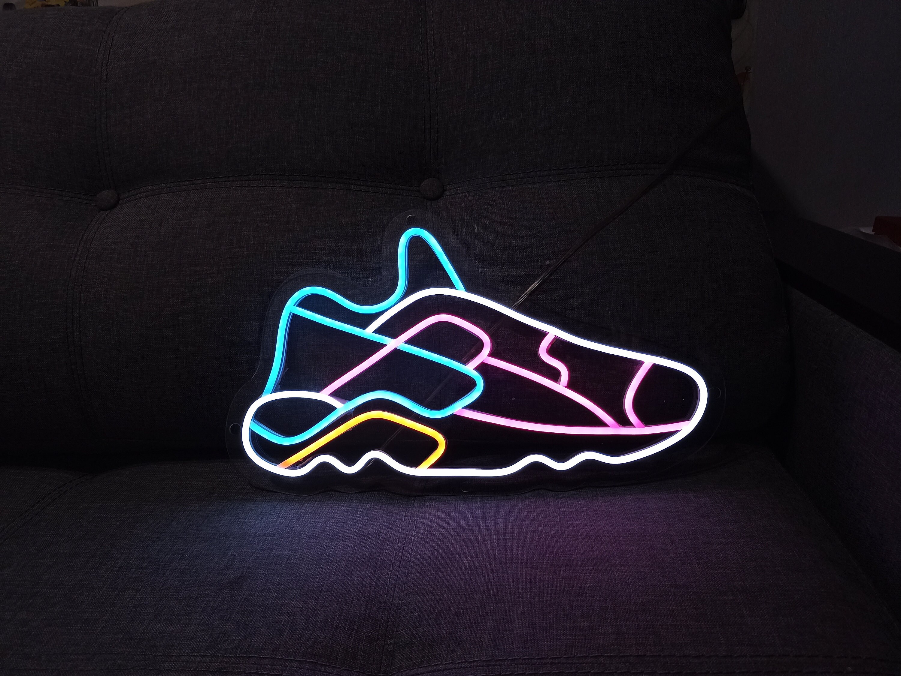 Sneaker Neon Sign, Led Light Sport Shoe Neon Sign, Neon Streetwear Shoe ...