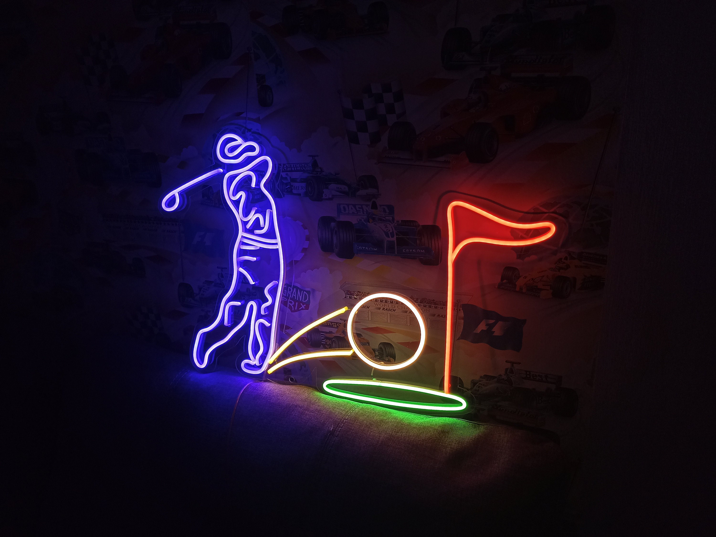 Golf Player Neon Sign Neon Golf Sign Neon Golf Ball Sign - Etsy