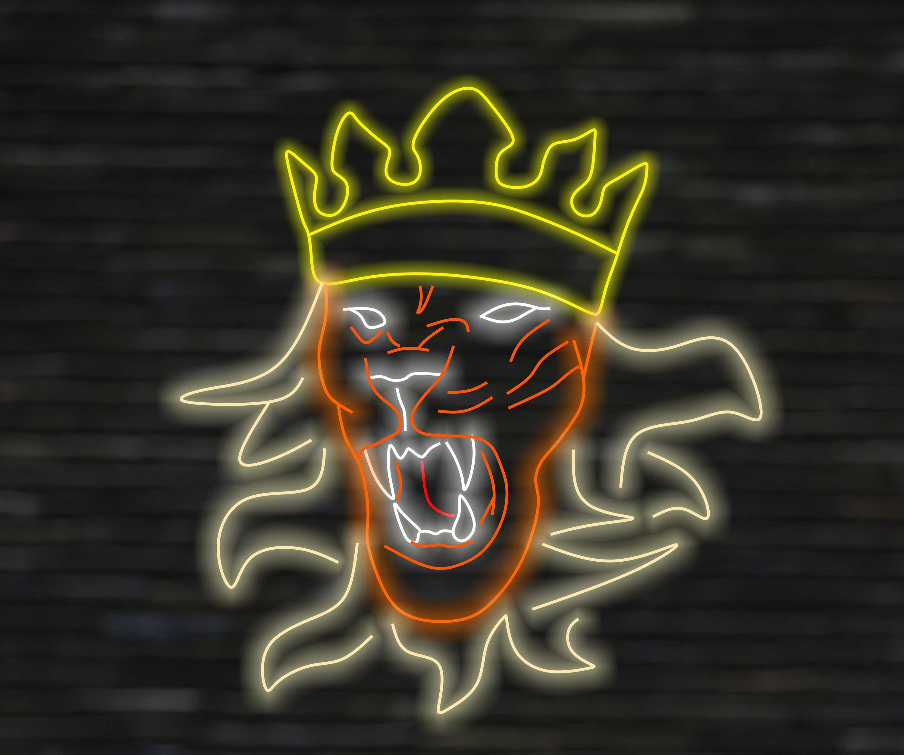 Lion Neon Sign Lion Head Neon Sign Lion Face Art Neon Sign - Etsy