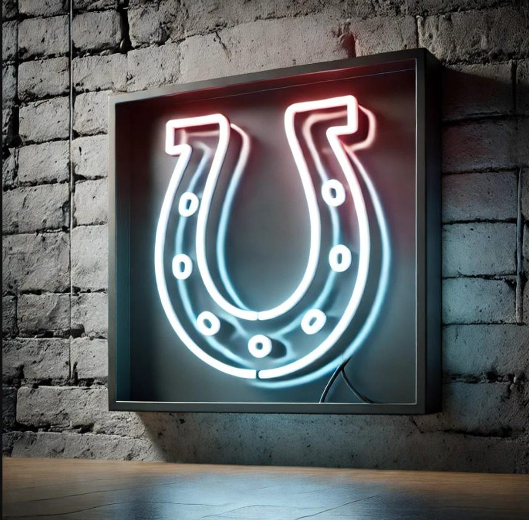 Horseshoe Neon Sign, Neon Horseshoe Light, Western Neon Sign, Horseshoe ...