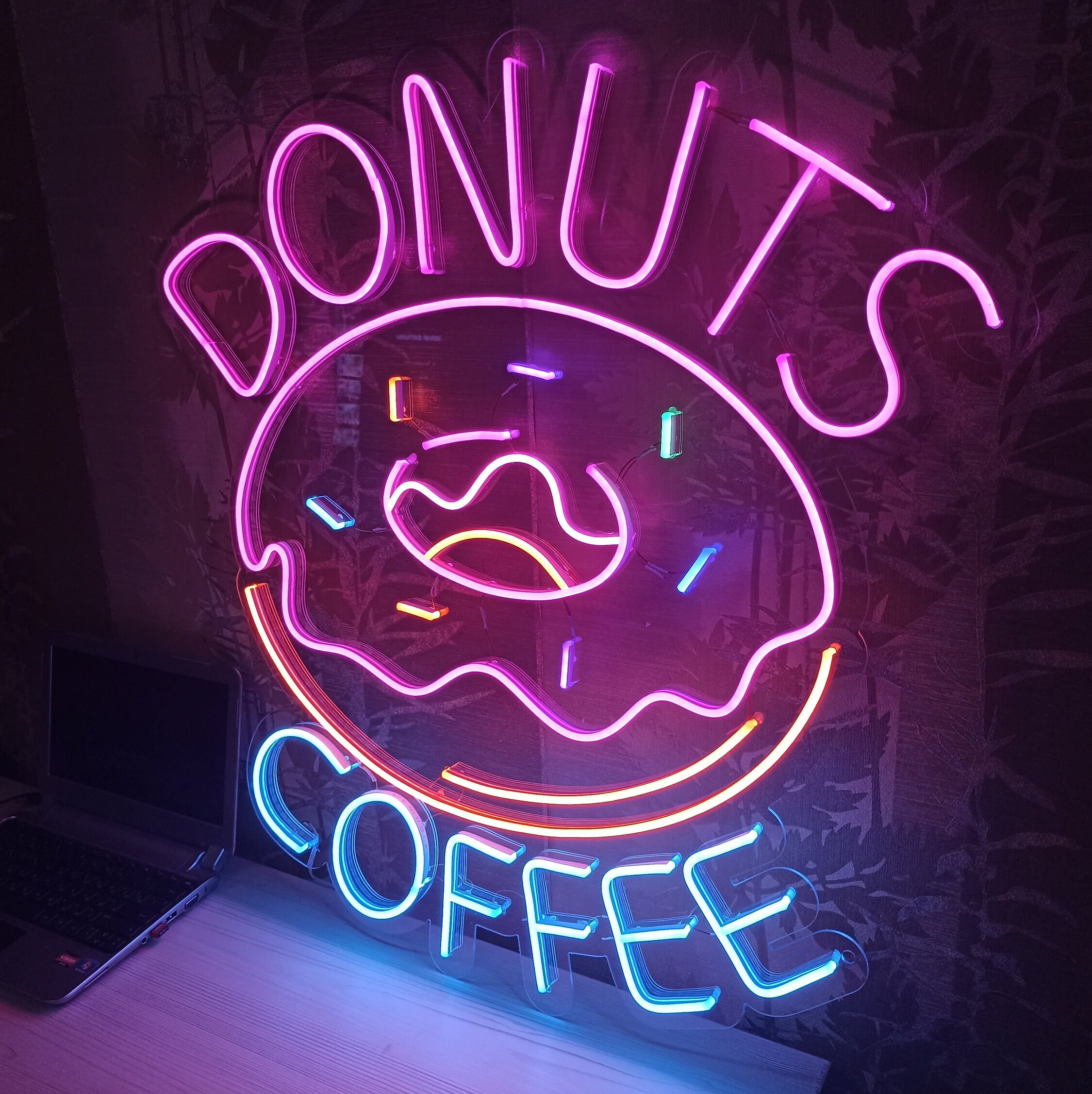 Neon Donut Sign Donut LED Food Neon Sign Donut Neon Sign - Etsy