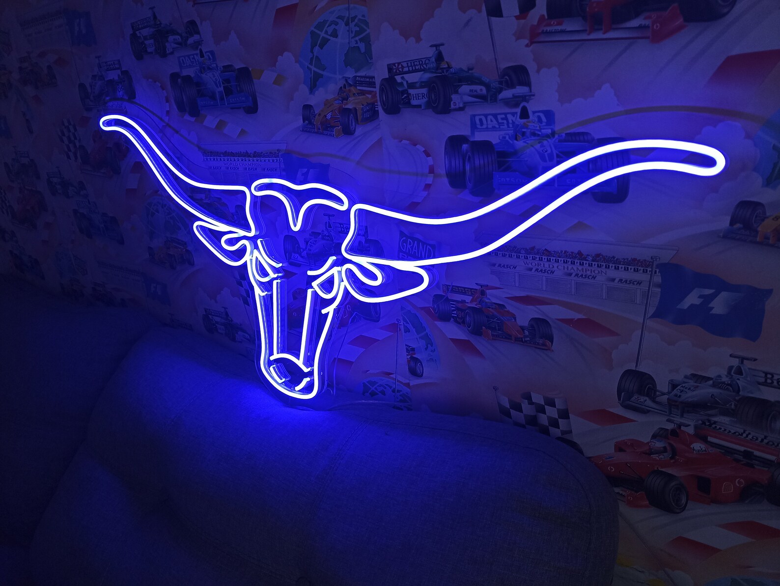 Bull Neon Sign, Western Neon Sign, Cowboy Bull Neon Sign, Rodeo Bull ...