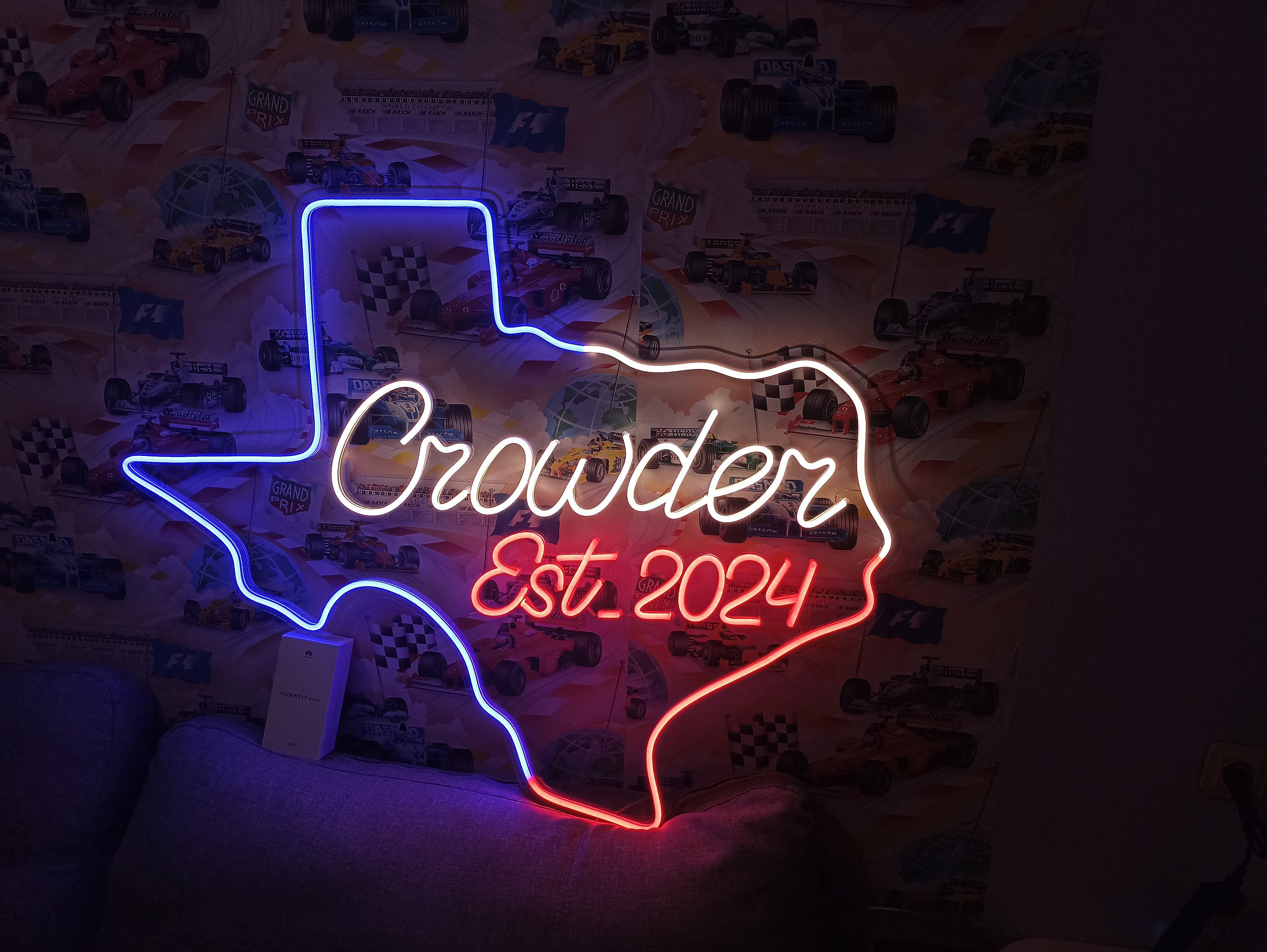 Texas Neon Sign, Texas State Map Neon Sign, Neon Light Map, Texas Neon ...