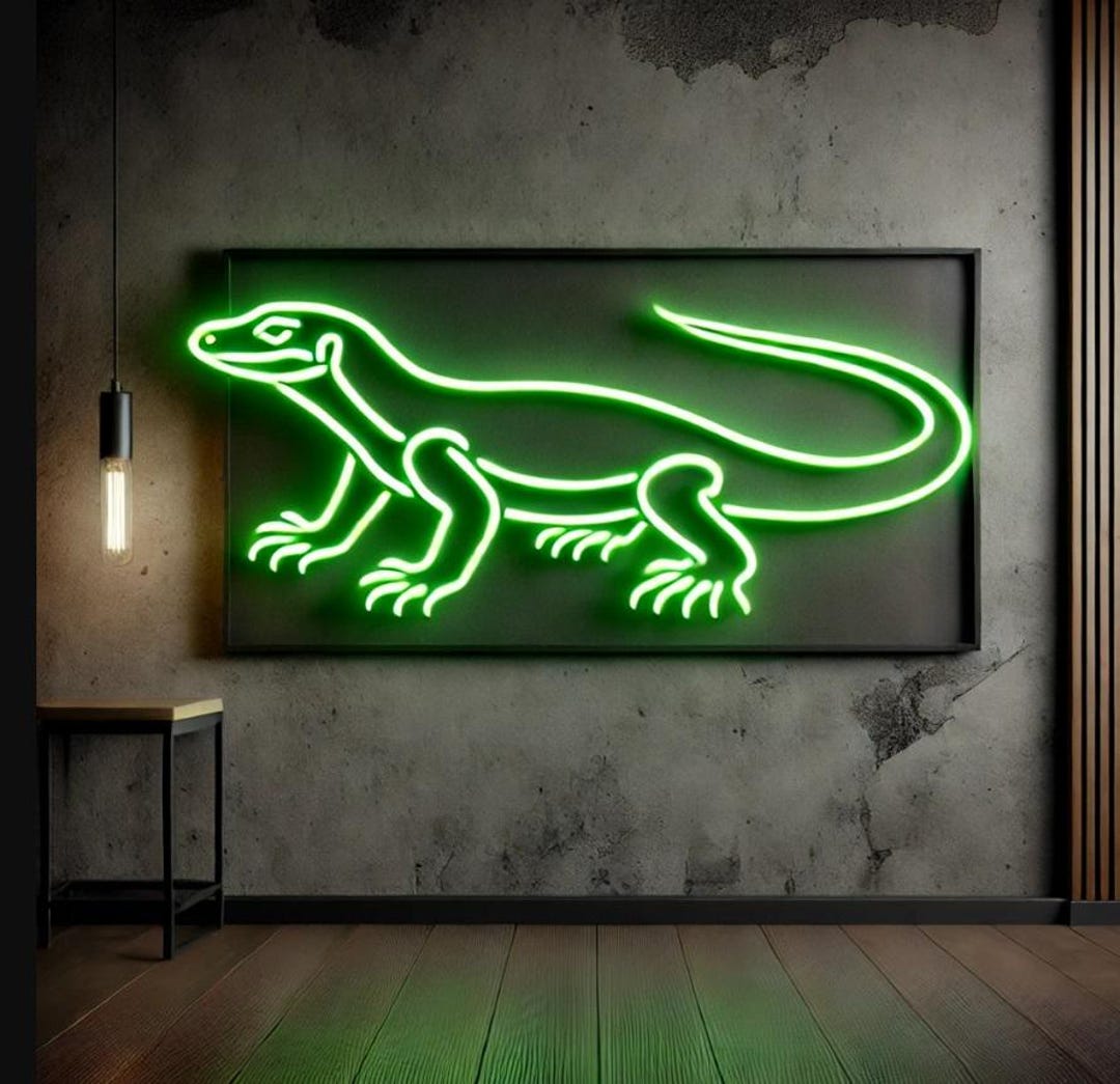Lizard Neon Sign, Neon Lizard Light, Gecko Neon Sign, Varan Neon Light ...