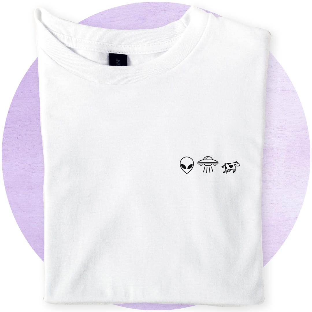 UFO Shirt - Alien Shirt - Minimalist Abduction - Extraterrestrial T ...