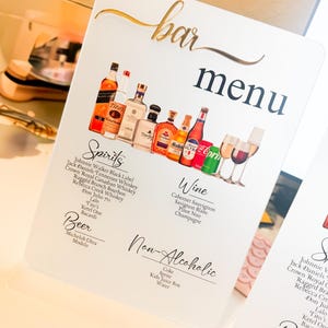 Drink Sign, Party Cocktails, Signature Drinks, Customized Menu - Etsy