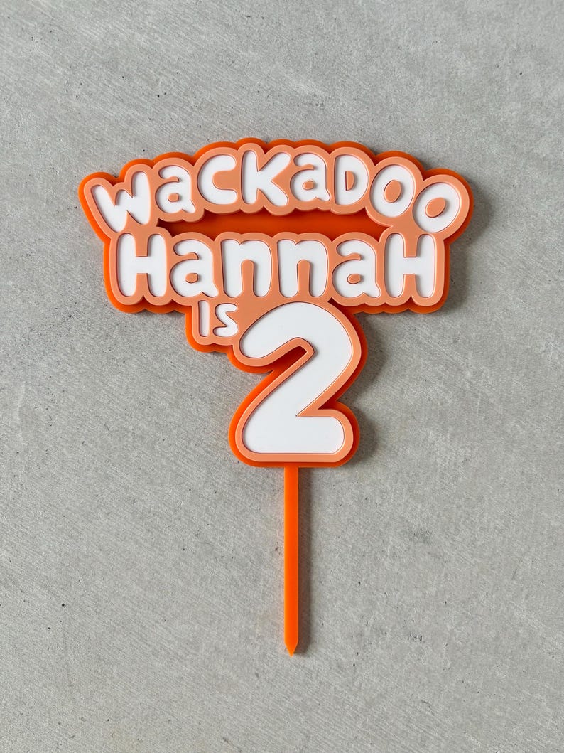 Layered Cake Topper Bluey Bingo Theme - Etsy Australia