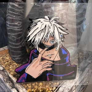 Anime Gojo Satoru Glass Acrylic Glass Painting - Etsy