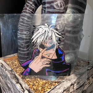 Anime Gojo Satoru Glass Acrylic Glass Painting - Etsy