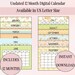Fall Digital Calendar Custom Calendar Organizer Adaptable Date Planner ...