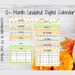 Fall Digital Calendar Custom Calendar Organizer Adaptable Date Planner ...