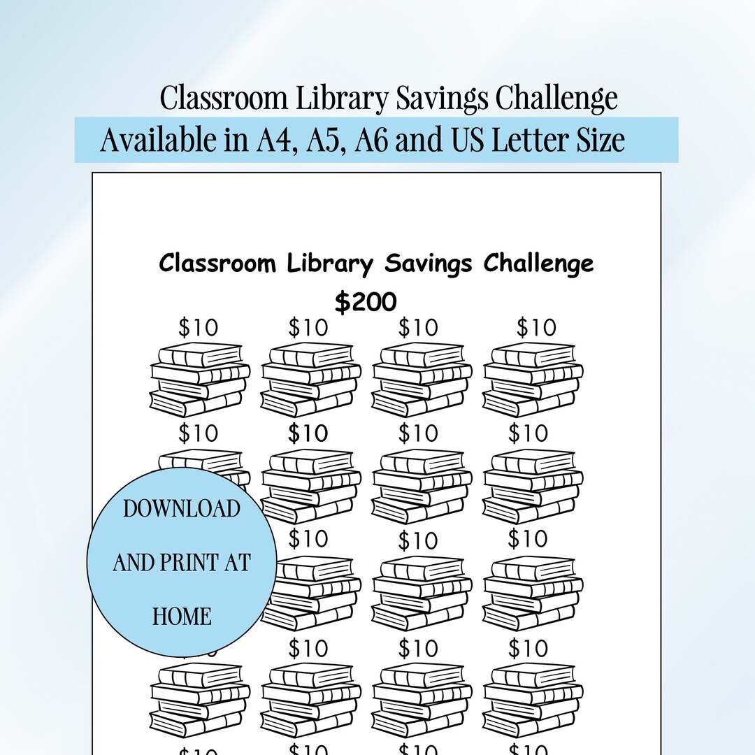 Classroom Library Savings Challenge: Teacher Budget Tracker (digital ...