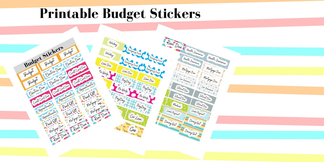 Printable Budget Planner Stickers Expense Tracker Stickers - Etsy