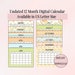 Fall Digital Calendar Custom Calendar Organizer Adaptable Date Planner ...
