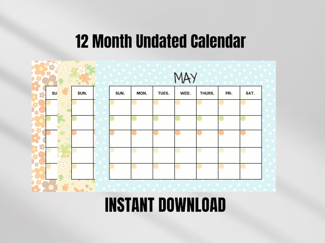 Fall Digital Calendar Custom Calendar Organizer Adaptable Date Planner ...