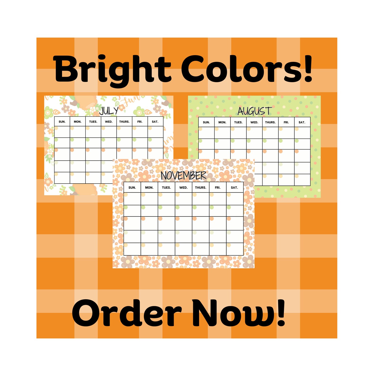 Fall Digital Calendar Custom Calendar Organizer Adaptable Date Planner ...
