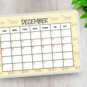Fall Digital Calendar Custom Calendar Organizer Adaptable Date Planner ...