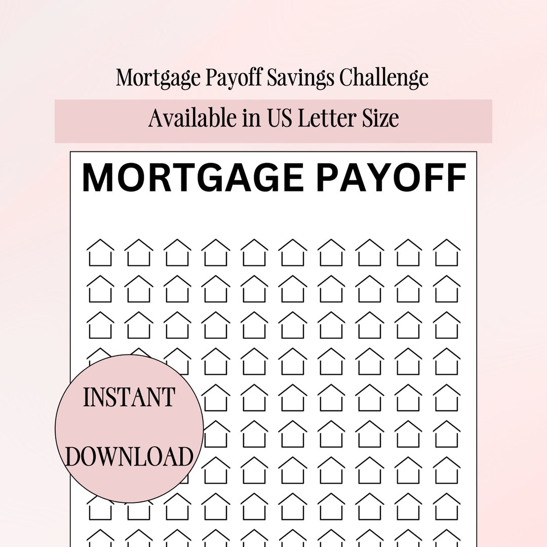 Mortgage Payoff Tracker: Principal Reduction Challenge (digital ...